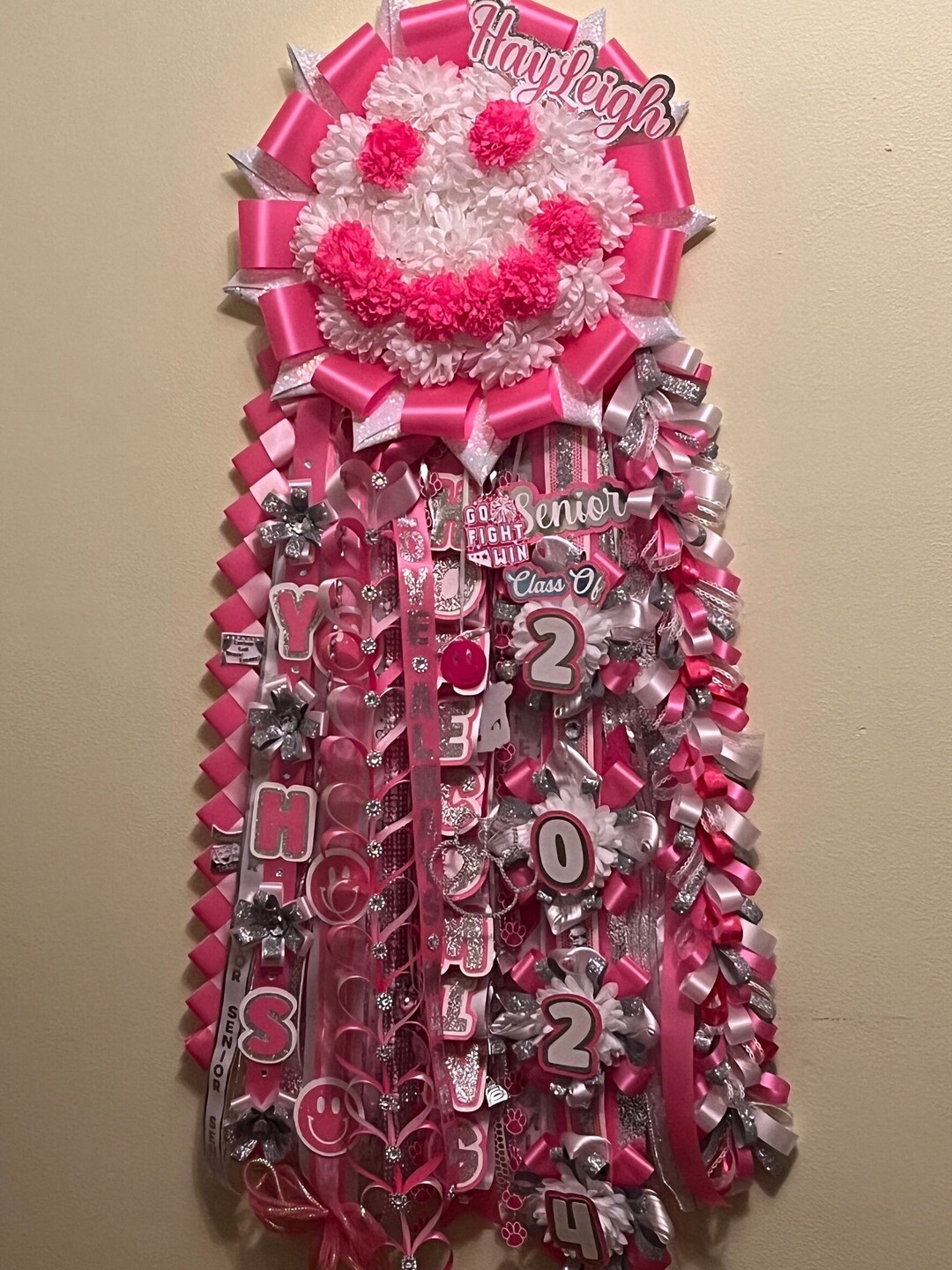 Custom Hot Pink Homecoming Mum Xxlarge - Etsy