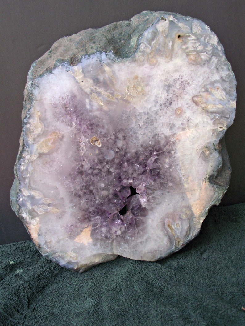 Large Amethyst Geode Slice/ Huge Amethyst Geode/ Pink Amethyst - Etsy