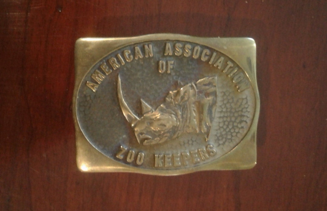 American Association of Zoo Keepers Solid Brass Buckle - Etsy
