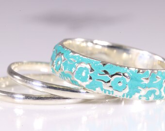 Solid silver rings | Etsy