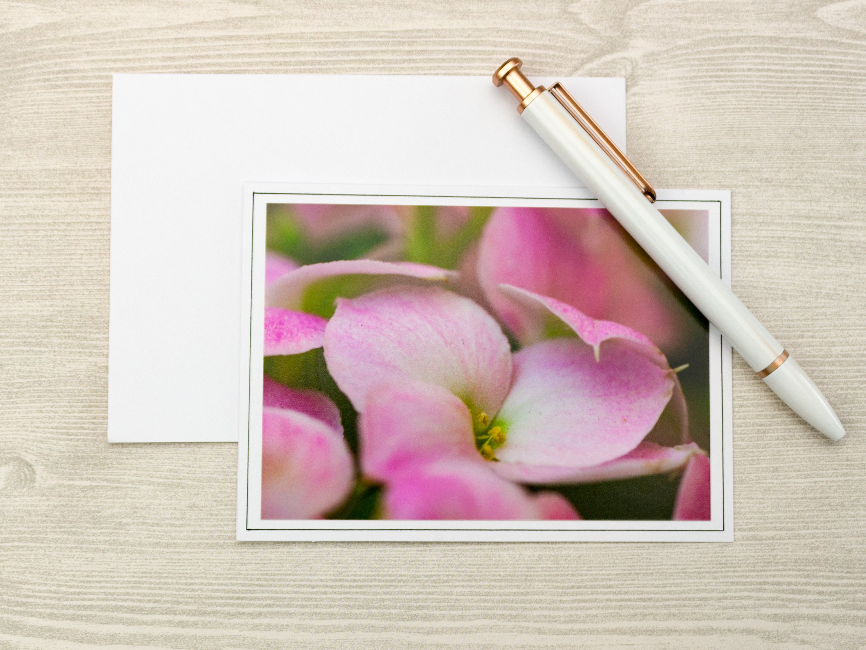 Pastel Flowers Card Set, Floral Blank Note Cards Featuring Original ...
