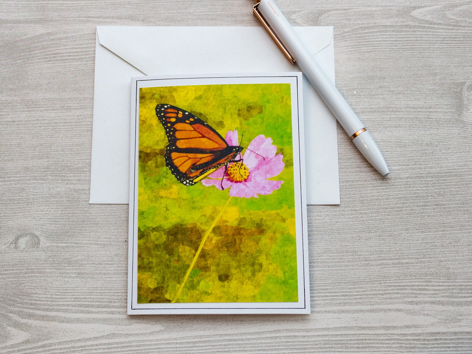 Butterfly Note Cards, Blank Photo Greeting Cards, Floral All Occasion ...
