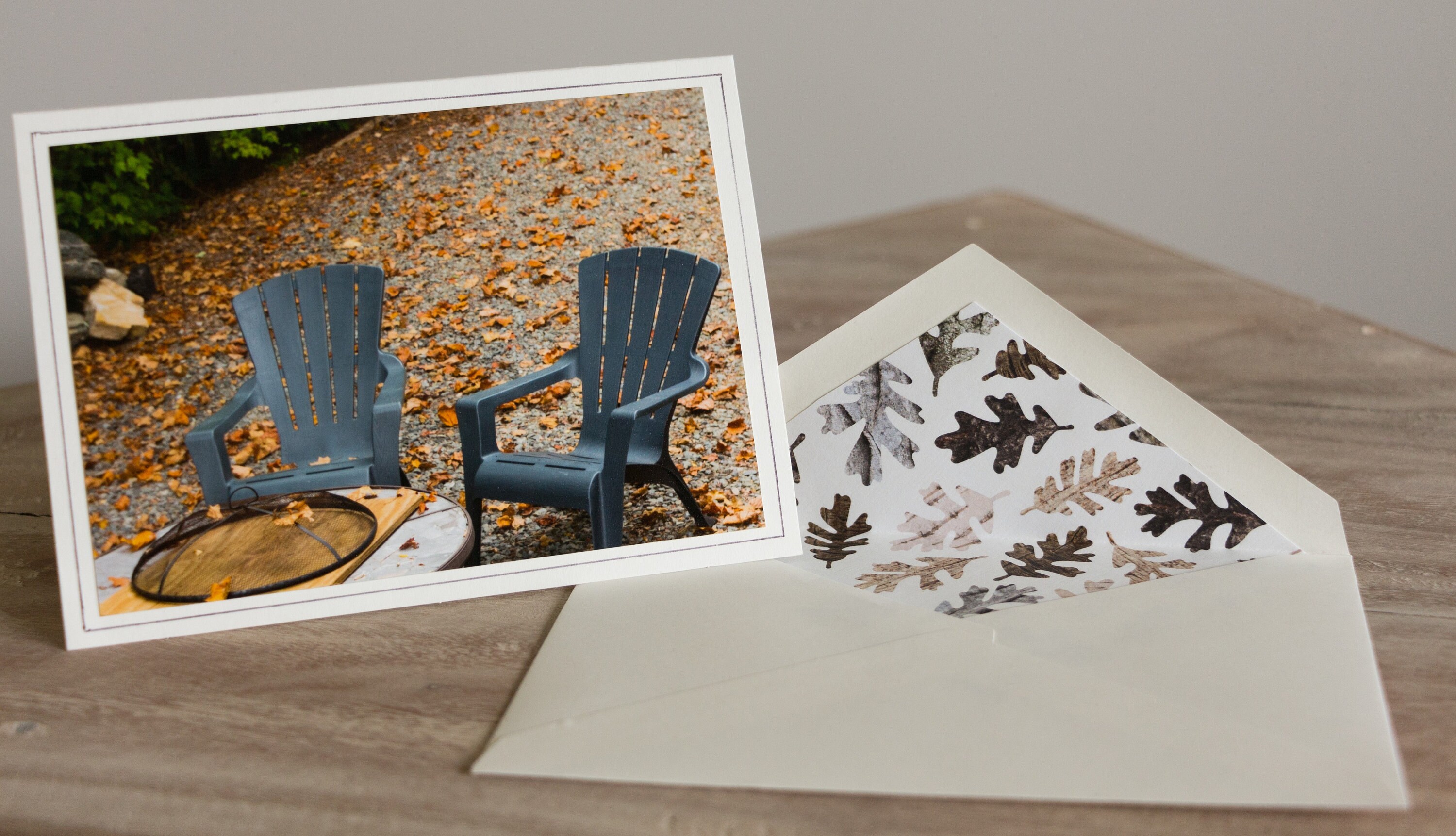 Set of Four Fall Themed Note Cards, Fall Lined Envelopes, Thanksgiving ...