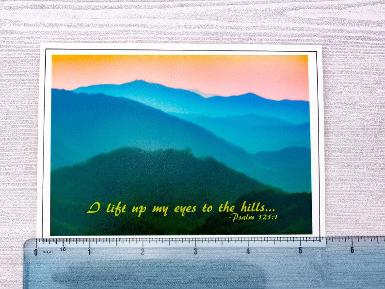 Biblical Quote Note Card Set, Inspirational Photo Greeting Cards, Small ...