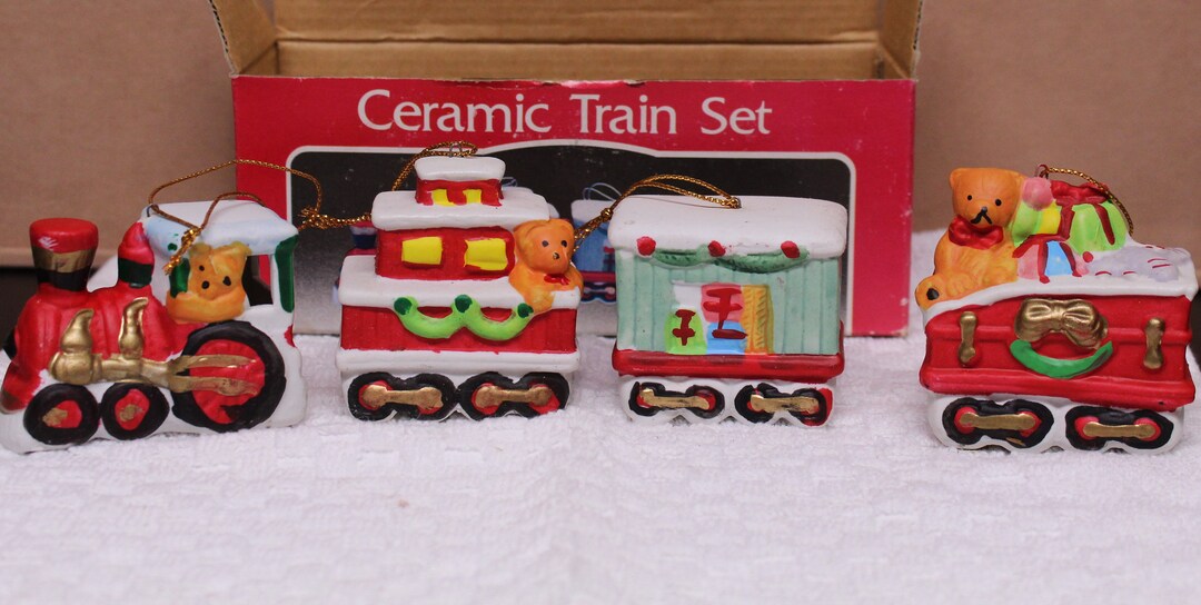Train Ceramic Ornaments - Etsy