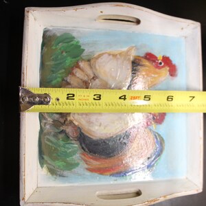 Rooster Wooden Trays Painted Rooster and Hen Farmhouse - Etsy