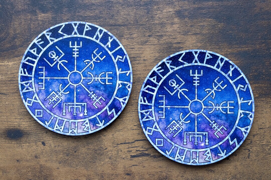 Viking Coaster, Vegvisir Coaster, Norse, Valheim Inspired, Icelandic ...