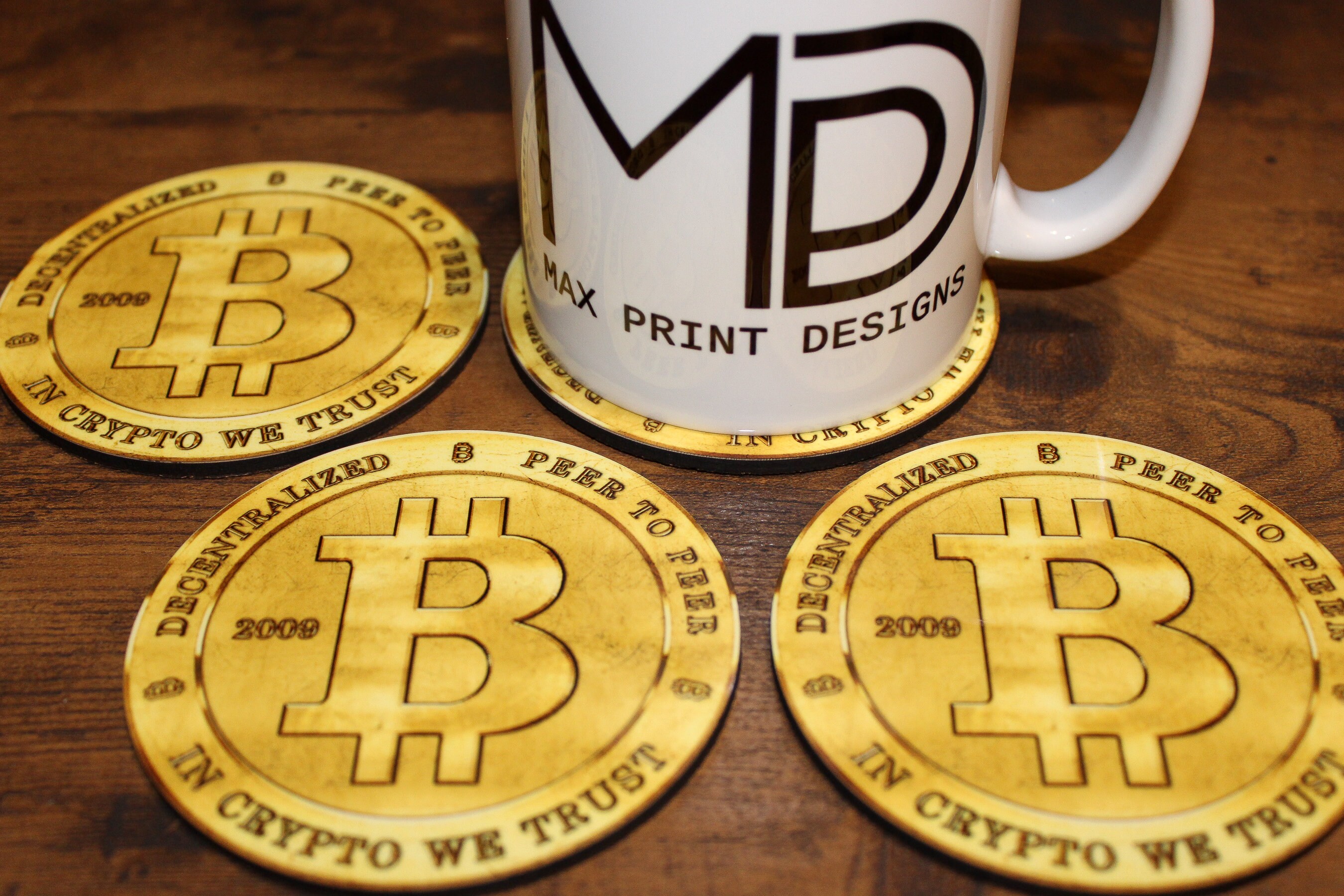 Bitcoin Coaster Bitcoin Gift Birthday Gift Cryptocurrency | Etsy