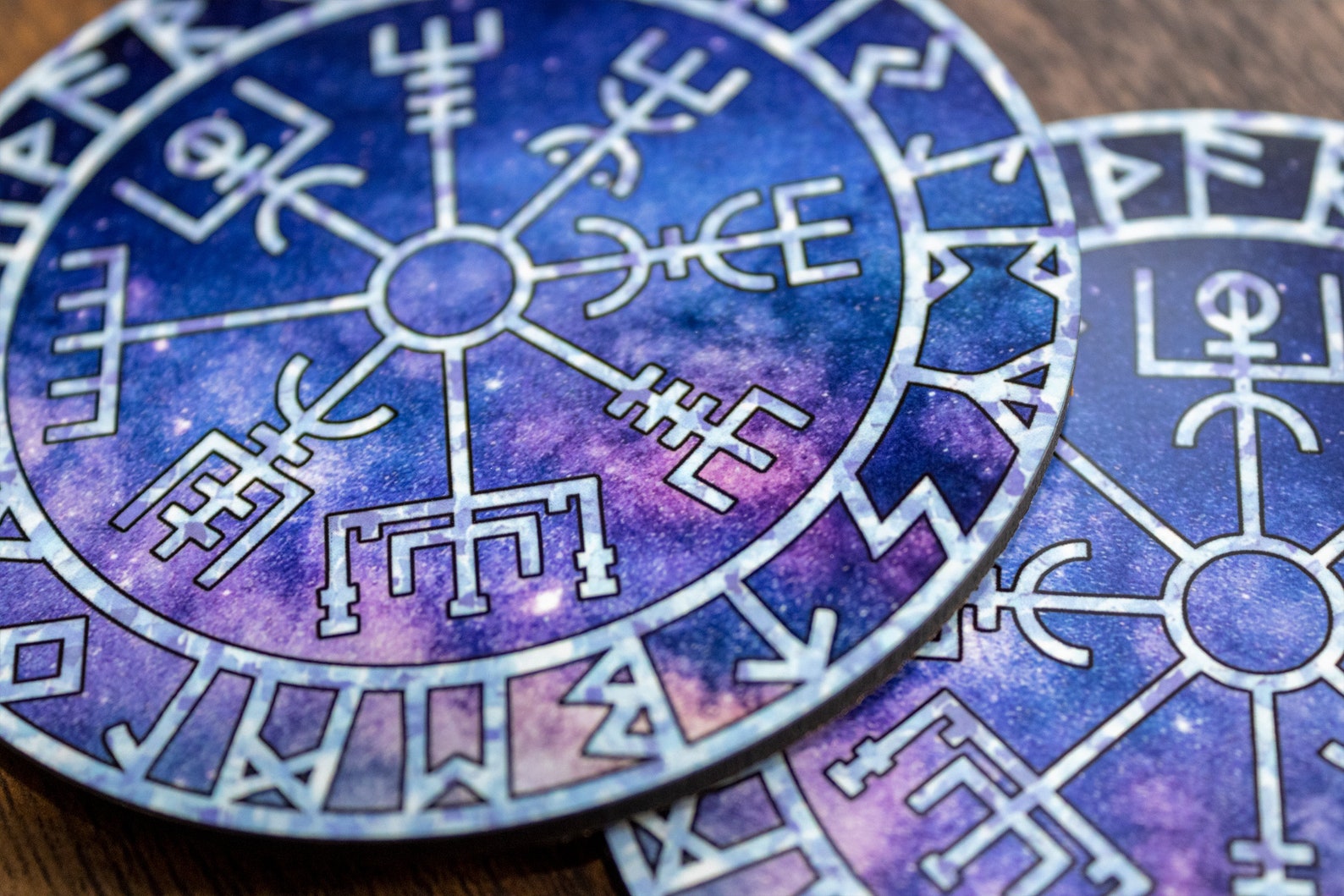 Viking Coaster Vegvisir Coaster Norse Valheim Inspired | Etsy UK