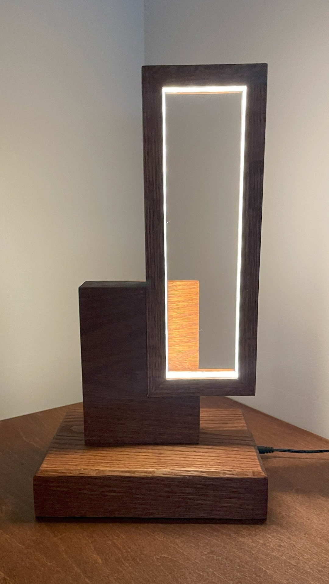 Wood Desk Lamp, Wooden Lamp, LED Lamp, Table Lamp, Modern, Bedroom ...