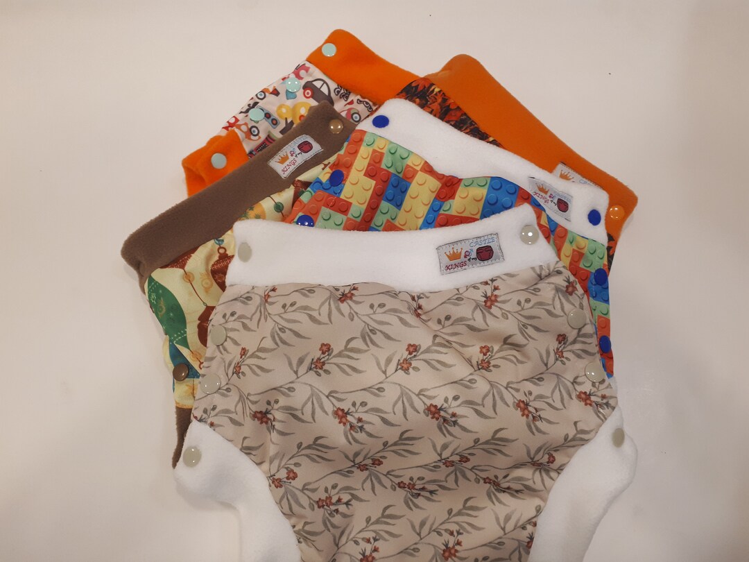 PUL Cloth Diaper Cover With Snaps, Fleece Cuffs - Etsy