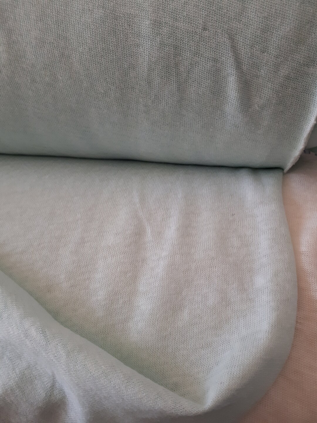 100% Linen Knit Fabric / Light Green Linen Jersey Fabric - Etsy
