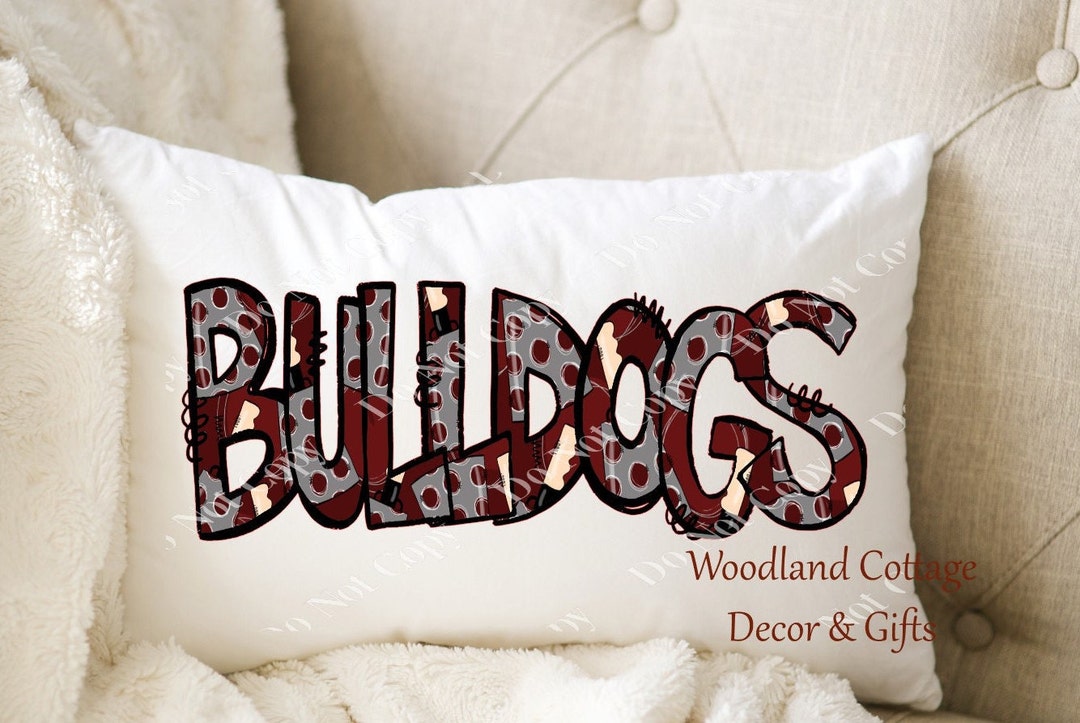 Bulldogs Decor Bulldogs Pillow Bulldogs Team Bulldogs Sports Decor ...