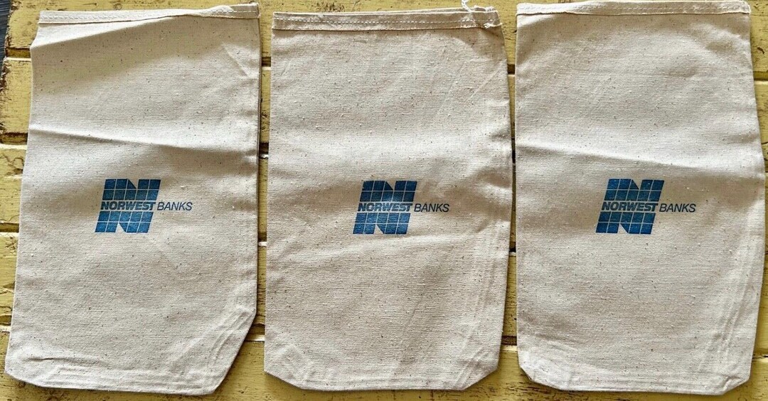 3 Vintage Norwest Bank Cash Bags, Coins Deposit or Use for Crafts ...