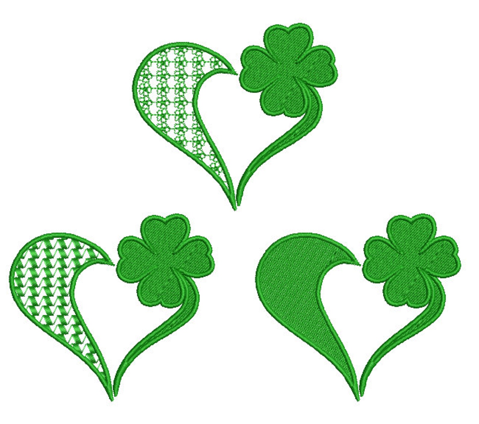 Clover Hearts set 5 Machine Embroidery Design - Etsy