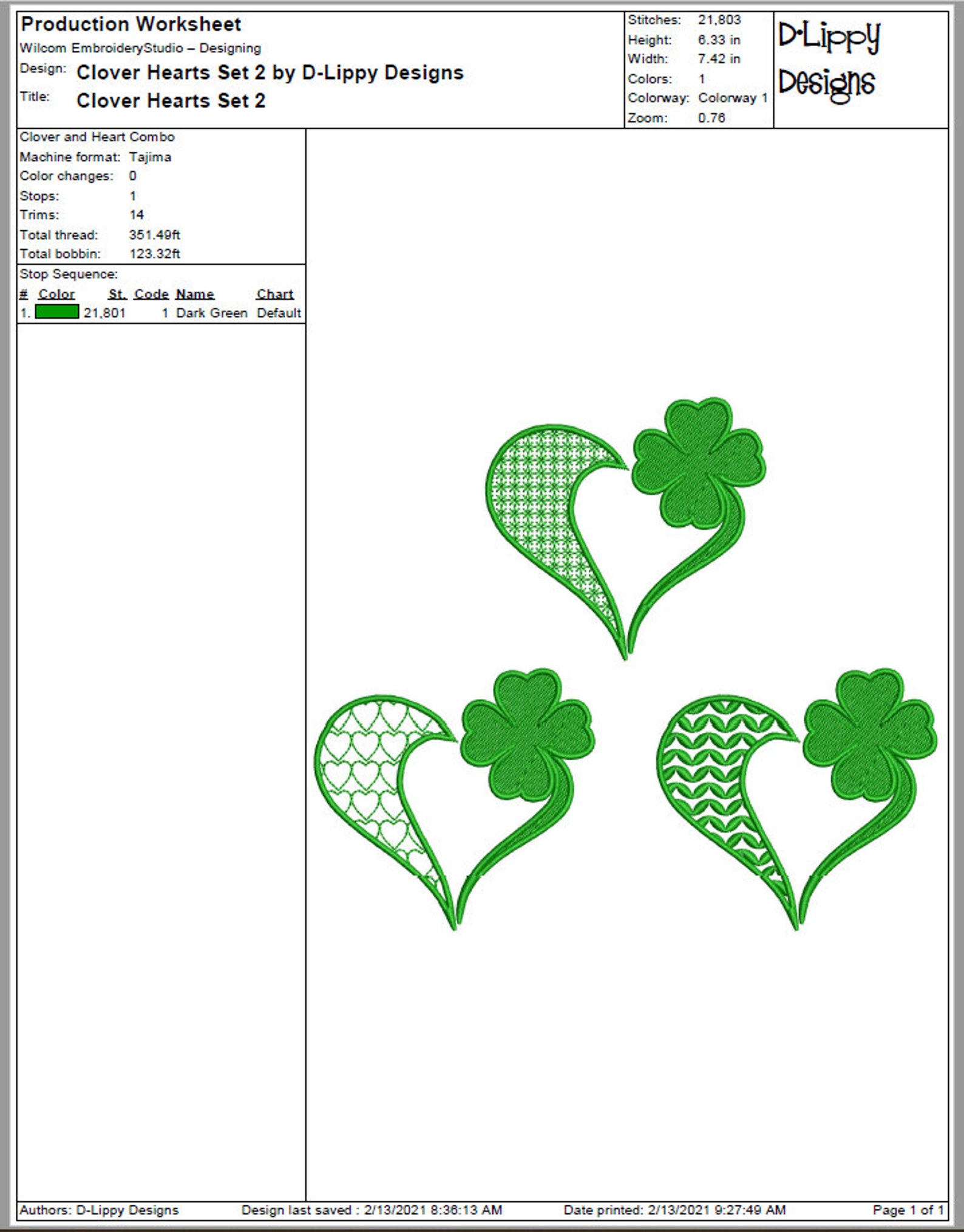 Clover Hearts (set 2) - Machine Embroidery Design - Etsy UK