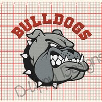 Bulldog Embroidery - Etsy