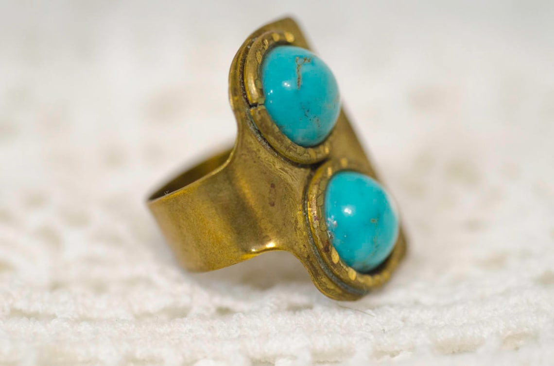 Hand Made Adjustable Brass Ring-04 - Etsy UK