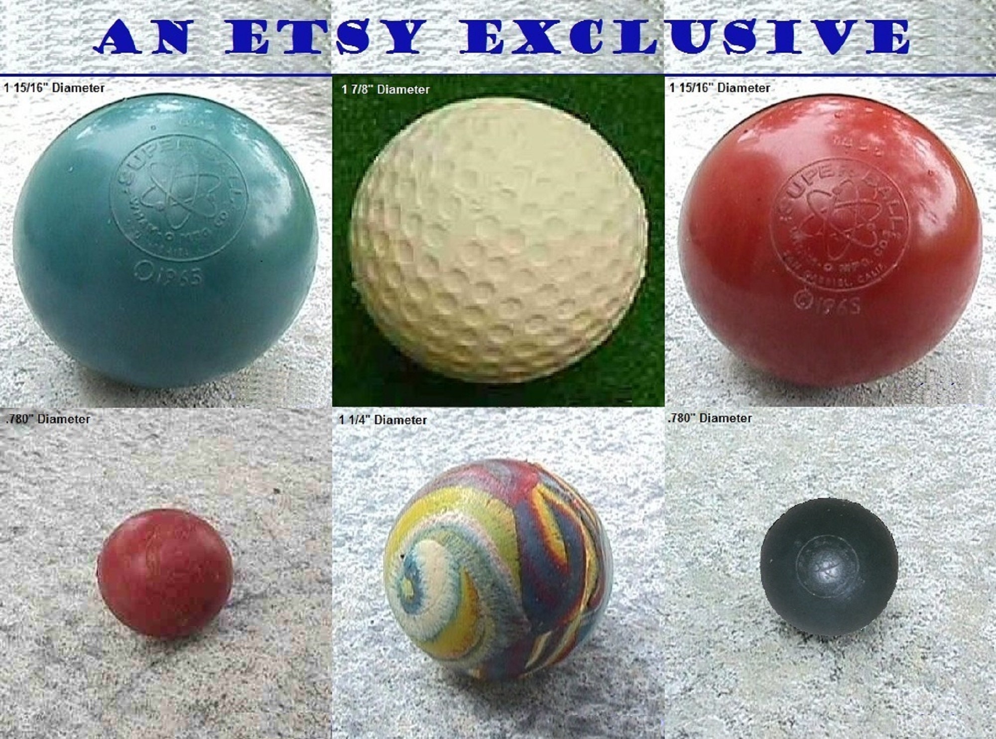 ORIGINAL "1965" WHAM-O Super Balls Superballs - New Old Stock - Set of ...