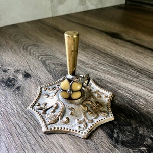Vintage Ring Holder Ring Display Jewelry Organizer Brass Finial ...