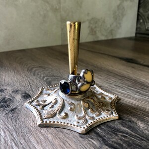 Vintage Ring Holder Ring Display Jewelry Organizer Brass Finial ...