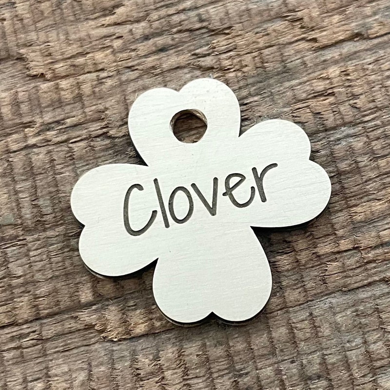 Clover Dog Tag - Etsy