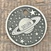 Saturn Shape Dog Tag, Planet, Space Pet ID Tag, Personalized Dog Tag ...