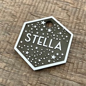 Luna Dog Tag, Pet ID Tag, Personalized Dog Tag, Microchip Pet Tag ...