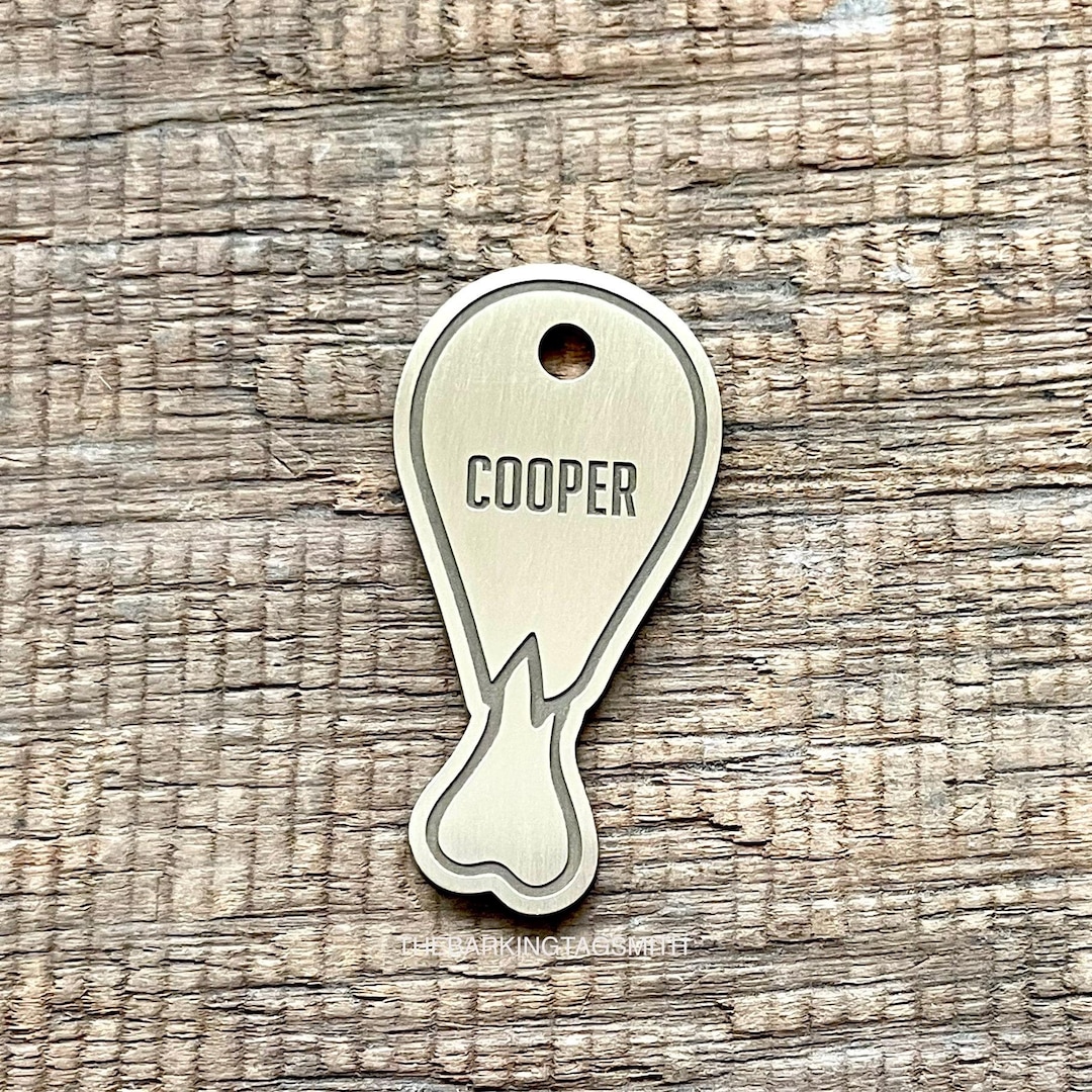 Chicken Drumstick Shape Dog Tag, Chicken Leg Pet ID Tag, Cat ID Tag ...