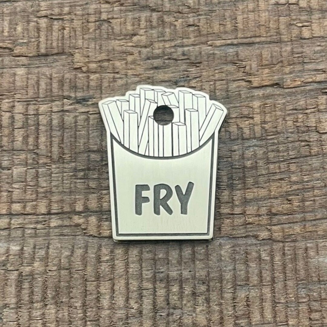 Fries Dog Tag, Potato Chip Pet ID Tag, French Fry Tag, Cat ID Tag ...