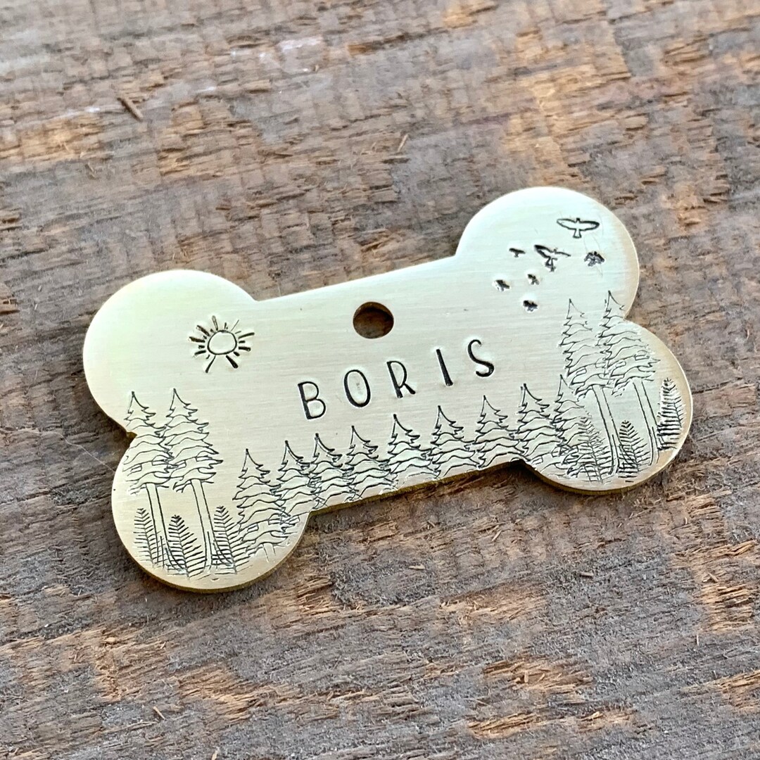 Bone Shape Dog Tag Personalised Custom Dog Tag for Dogs Wilderness ...