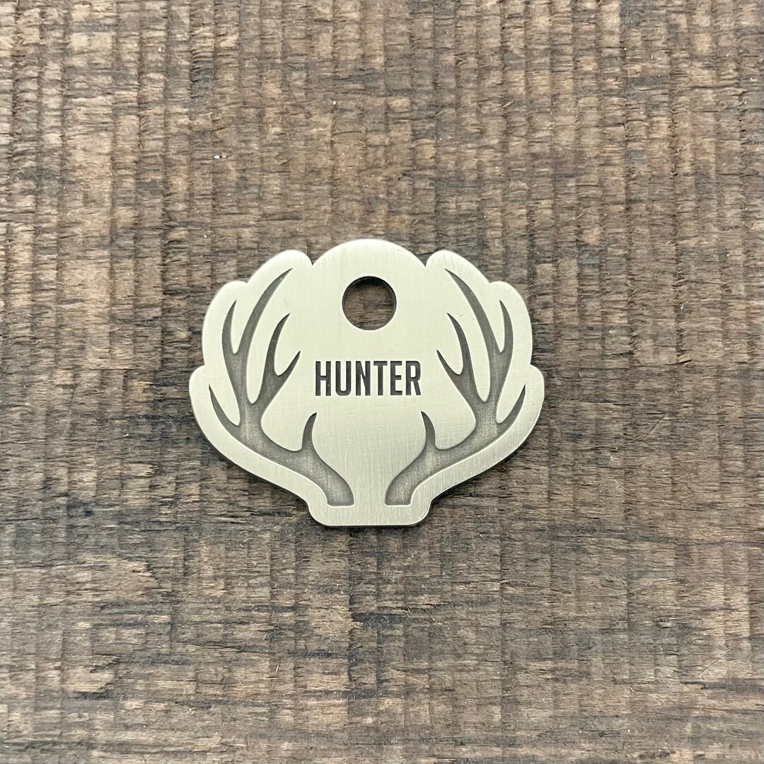 Antler Dog Tag, Pet ID Tag, Stag Pet Tag, Cat ID Tag, Custom Dog Tags ...