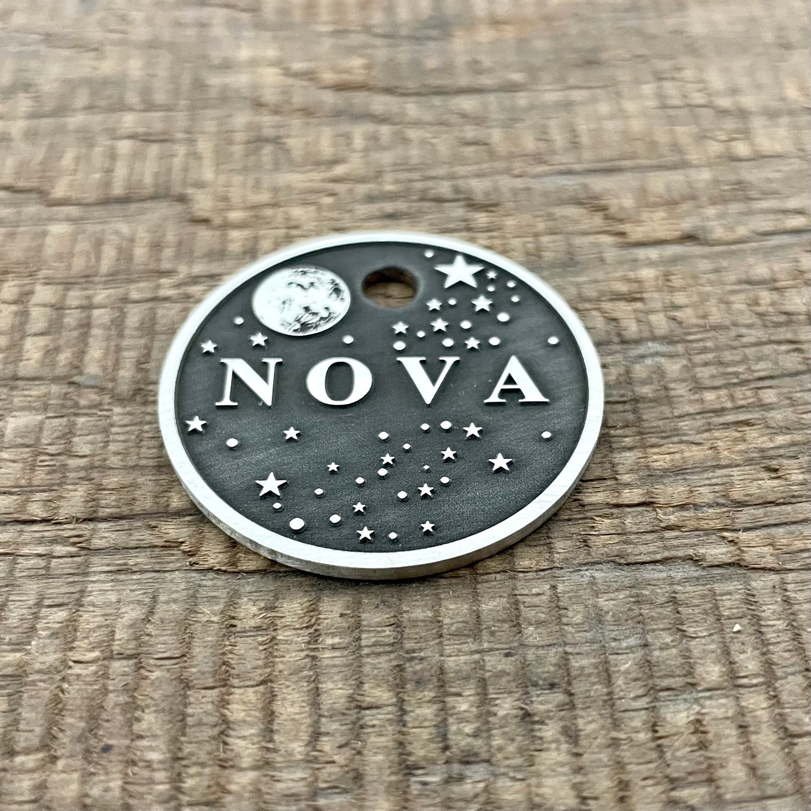 Luna Dog Tag Pet ID Tag Personalized Dog Tag Microchip Pet - Etsy