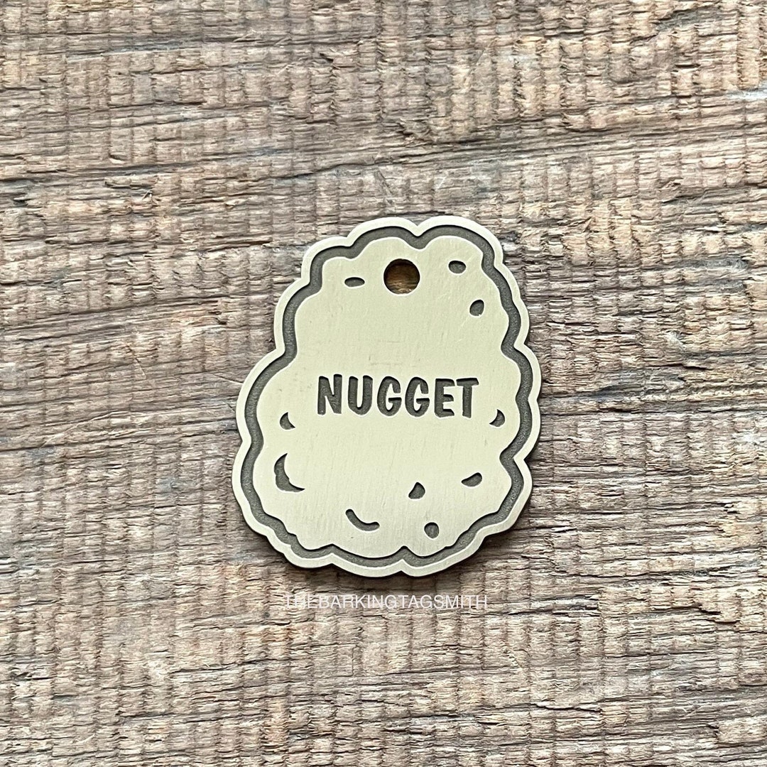Nugget Shape Dog Tag, Food Pet ID Tag, Cat ID Tag, Custom Dog Tags, Dog ...