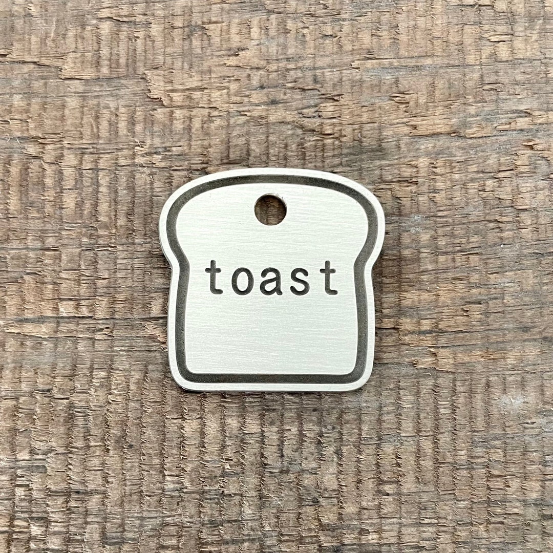 Toast Shape Dog Tag Bread Pet ID Tag Sandwich Tag Cat ID - Etsy
