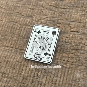 Jack of Spades Dog Tag, Pet ID Tag, Personalized Dog Tag, Custom, Dog ...