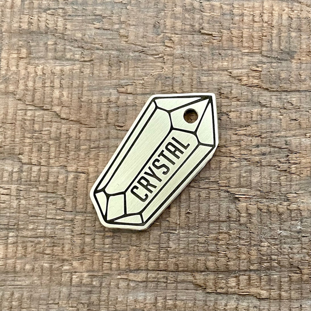 Crystal Dog Tag, Jewel Pet ID Tag, Diamond, Personalized Dog Tag ...