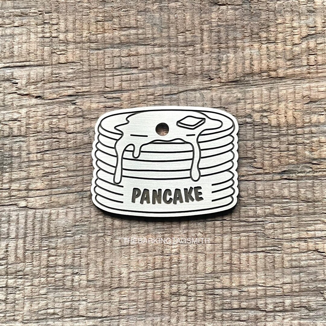 Pancake Shape Dog Tag, Waffles Pet ID Tag, Food Pet Tag, Cat ID Tag ...