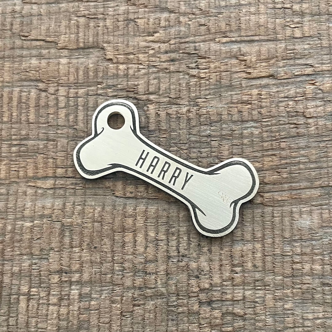 Bone Shape Dog Tag, Dog Bone, Pet ID Tag, Personalized Dog Tag ...