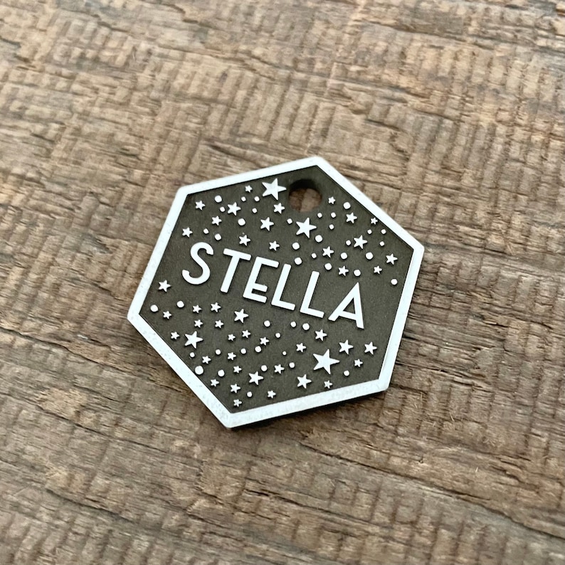 Luna Dog Tag, Pet ID Tag, Personalized Dog Tag, Microchip Pet Tag ...