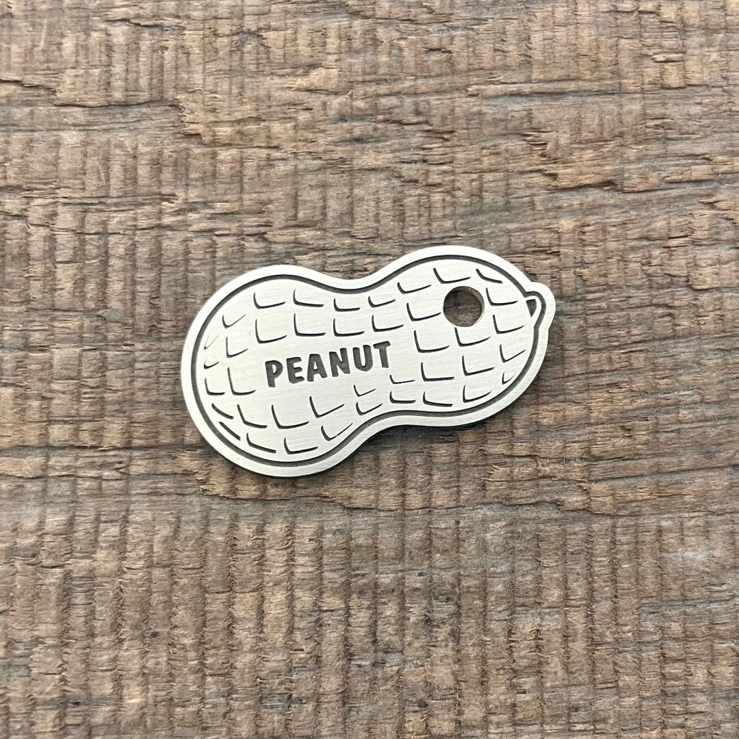 Peanut Dog Tag, Peanut Shape Pet ID Tag, Cat ID Tag, Custom Dog Tags ...