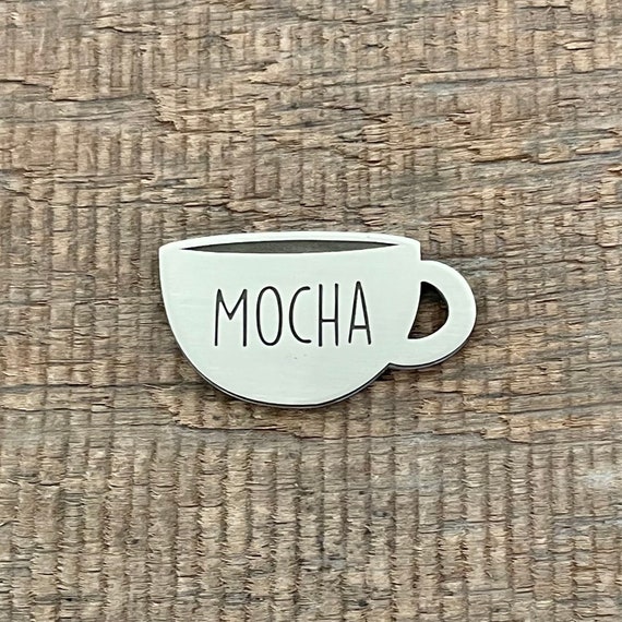 Coffee Cup Dog Tag Pet ID Tag Personalized Dog Tag Cat ID | Etsy