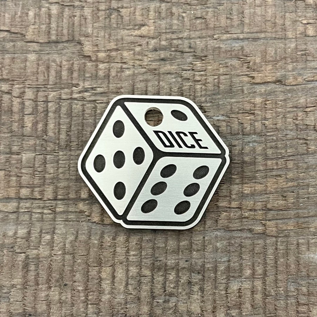 Dice Shape Dog Tag, Gaming Pet ID Tag, Cat ID Tag, Custom Dog Tags, Dog ...