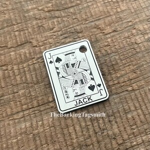 Jack of Spades Dog Tag, Pet ID Tag, Personalized Dog Tag, Custom, Dog ...