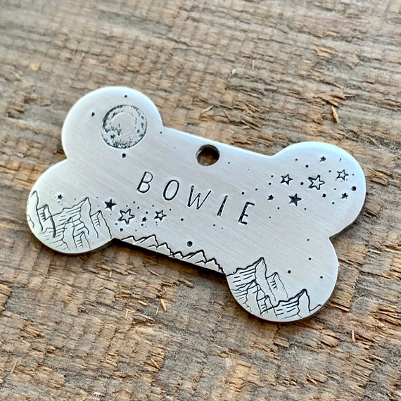 Dog Bone ID Tag Bone Dog Tag Personalised Pet Tag Custom | Etsy