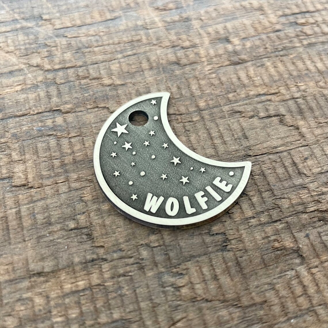 Moon Pet ID Tag, Luna Dog Tag, Personalized Dog Tag, Custom Dog Tags ...