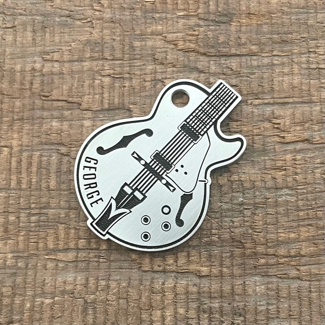 Guitar Shape Pet Tag, Music Dog Tag, Guitar Pick, Ibanez Pet ID Tag ...