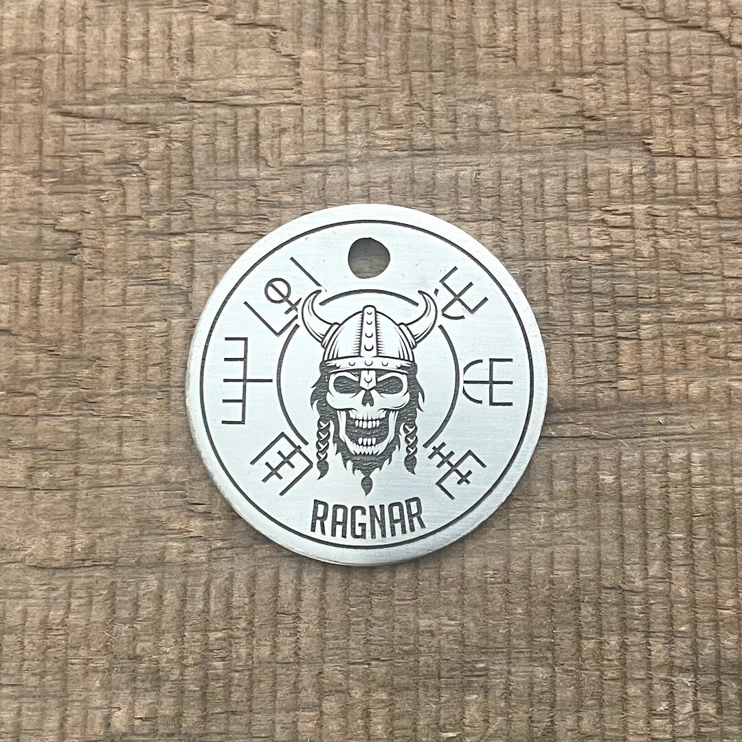Viking Dog Tag, Vegvisir, Norse Pet ID Tag, Personalized Dog Tag ...
