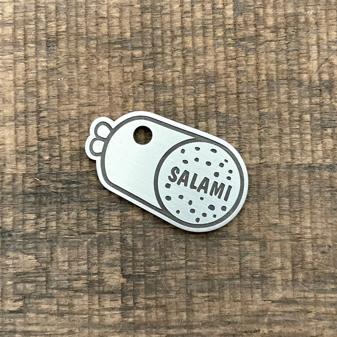 Salami Shape Dog Tag, Pepperoni Pet ID Tag, Food Pet Tag, Cat ID Tag ...
