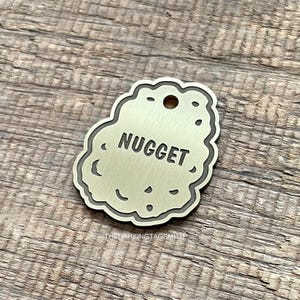 Nugget Shape Dog Tag, Food Pet ID Tag, Cat ID Tag, Custom Dog Tags, Dog ...